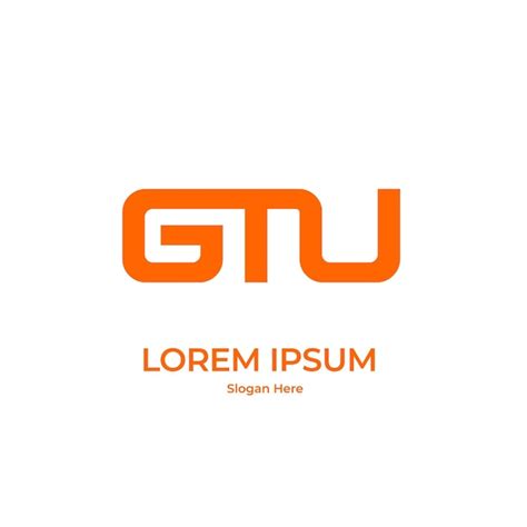 Letra Del Logotipo De La Gtu Vector Premium