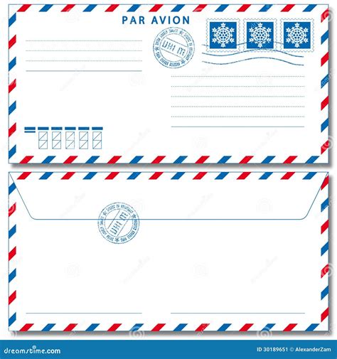 Airmail Envelope Stock Vector Illustration Of Philately 30189651