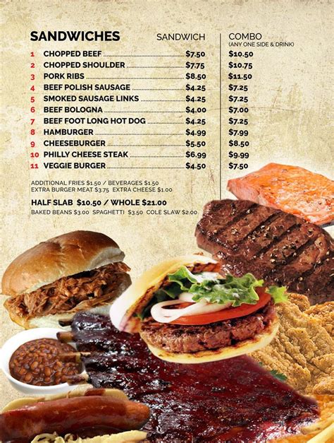 Smoky City Bbq Menus
