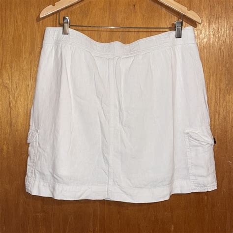 Croft And Barrow Skirts Croft Barrow White Linen Blend Skort Size 6