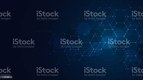 抽象技術或醫學背景與六邊形圖案醫療保健技術創新醫學健康科學和研究的概念和理念向量圖形及更多背景 主題圖片 背景 主題 技術