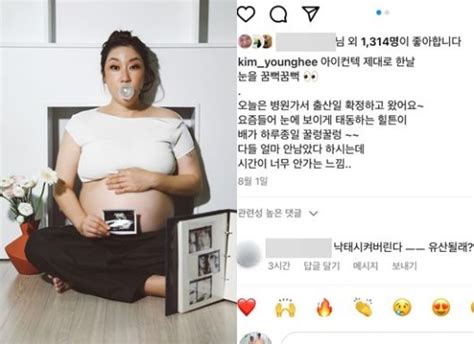 임신 김영희 소름 돋는 악플 박제 낙태시켜버린다 유산될래 Zum 뉴스