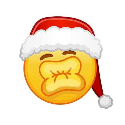 Christmas Kissing Face With Laughing Eyes Large Size Of Yellow Emoji