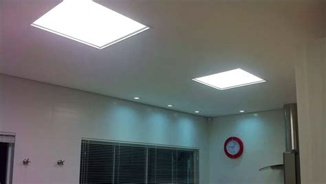 Kit X Plafon Led Painel Embutir W Quadrado De Teto Branco Frio My XXX