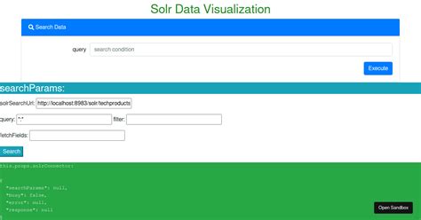 React Solr Connector Examples Codesandbox