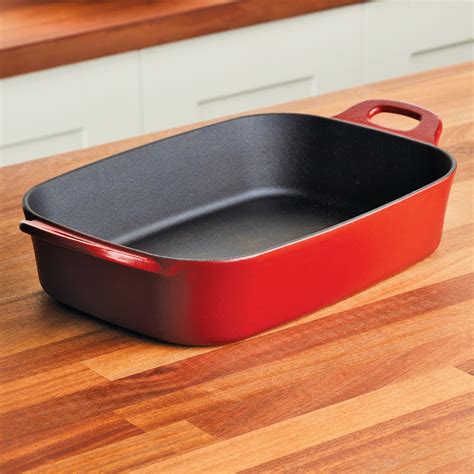 Rachael Ray Nitro Cast Iron Roaster Roasting Pan Induction Suitable 9 Inch X 13 Inch