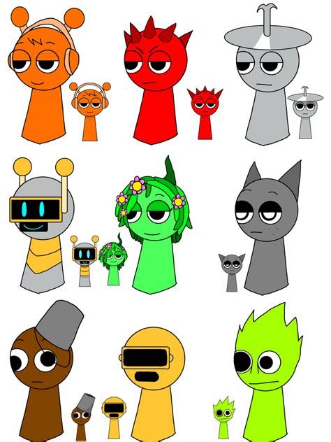 Sprunki Characters In My Style By Moamer2010 On Deviantart