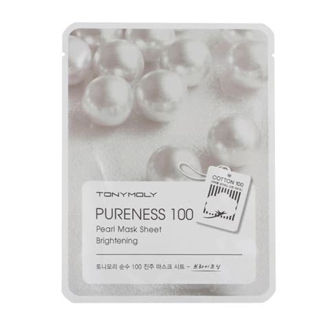 Тканевая маска для лица Tony Moly Pureness 100 Pearl Mask Sheet осветляющая с жемчужным
