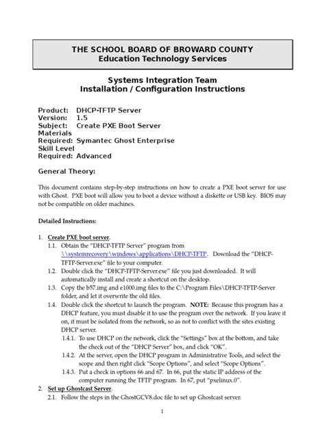 Step By Step Instructions For Creating A Pxe Boot Server To Deploy