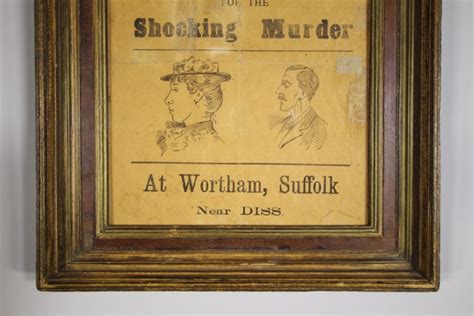 Rare Original Antique English Execution Sign With Ballads