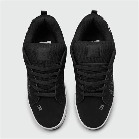 кеды DC Shoes Court Graffik Basq Black / White купить за 3835 руб. в ...