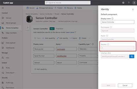 Edit Device Templates In Your Azure IoT Central Application Azure IoT Central Microsoft Learn