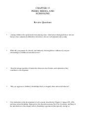 CHAPTER 15 Review Questions Peers Media and Schooling.pdf - CHAPTER 15 ...