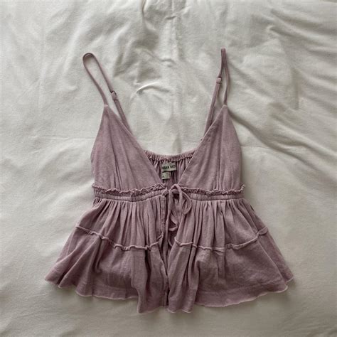 Urban Outfitters Tie Front Top Size Xs Never Worn Depop
