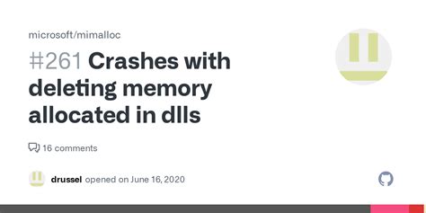 Crashes With Deleting Memory Allocated In Dlls Issue 261 Microsoft