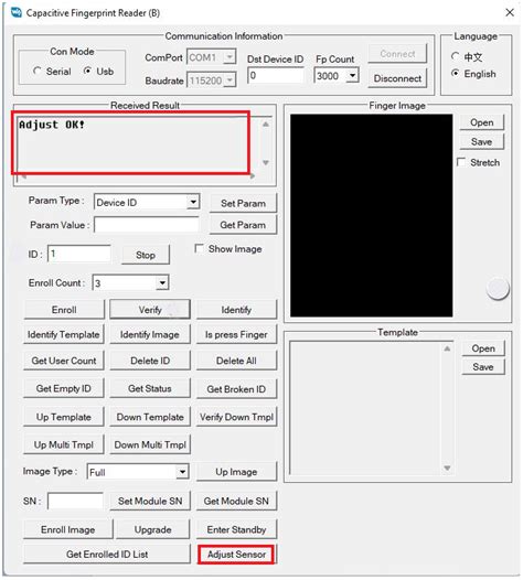Integrated Capacitive Fingerprint Module Cortex Core Uart Serial Port