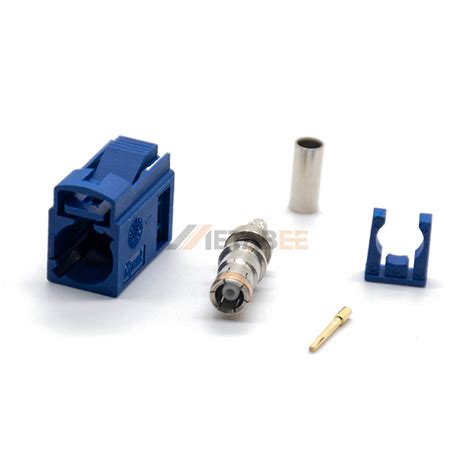 Fakra C Female Connector Crimp Attachment For Rg174 Coax Metabeeai