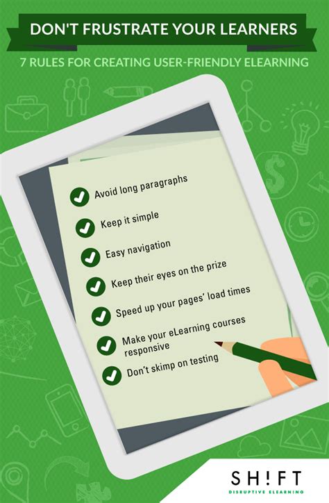 How To Create User Friendly Elearning Courses Infographic E Learning