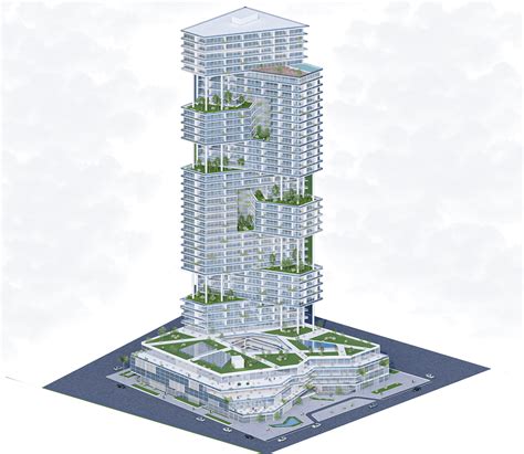 Verdant Vistas Tower Commercial Residential Tower Hanaa Adel Hotel Design Architecture
