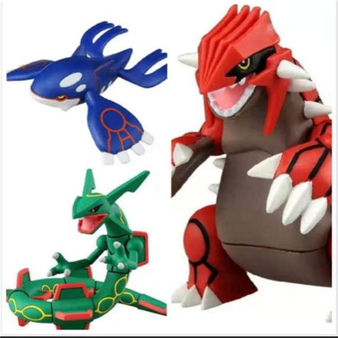 [set Of 3 About 10cm] Pokemon Groudon Kyogre Rayquaza Similar To