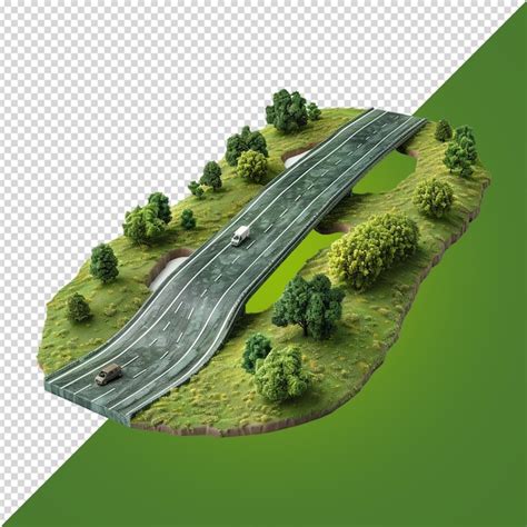 Premium Psd 3d Road Isolated
