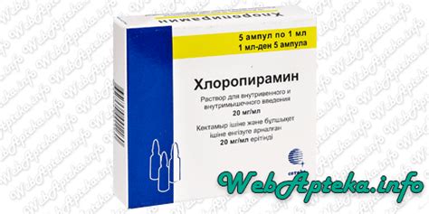 Хлоропирамин (Chloropyramine): описание, рецепт, инструкция