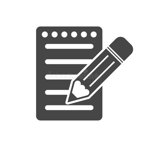 Notebook And Pencil Icon Stock Vector Illustration Of Empty