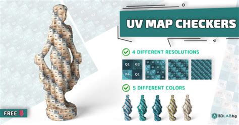 Uv Map Checkers 3dlabbg Free Textures To Check Uvs On Your 3d Model