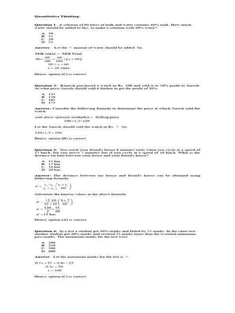 quantitative thinking pdf career and growth teaching methods