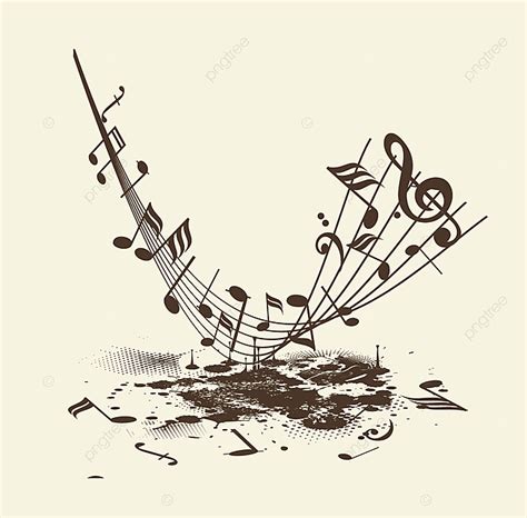 音樂筆記抽象古董藝術 各階音符 設計 沾了向量圖案素材免費下載，png，eps和ai素材下載 Pngtree