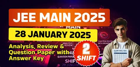 JEE Main Session Exam January Shift Analysis Review Question Paper With Answer Key