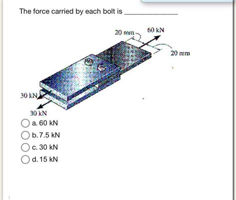Solved The Force Carried By Each Bolt Is Chegg Com