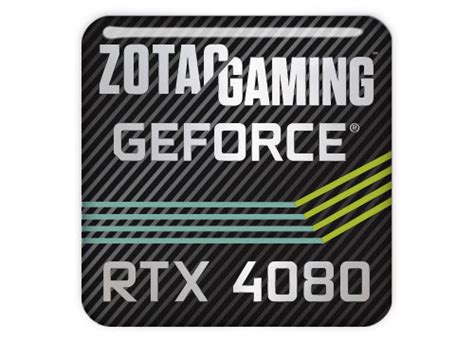 Zotac Geforce Rtx 4080 1x1 Chrome Effect Domed Case Badge Sticker