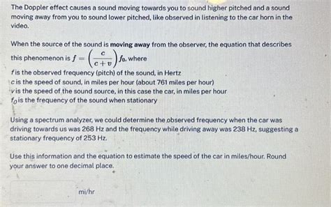 solved the doppler effect causes a sound moving towards you