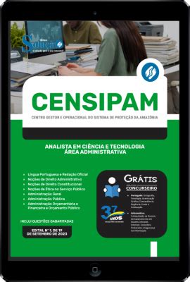 Apostila CENSIPAM em PDF Analista em Ciência e Tecnologia Área