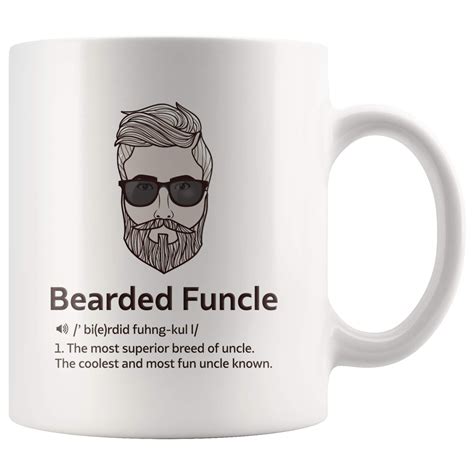 panvola bearded funcle definition mug t to uncle from niece nephew