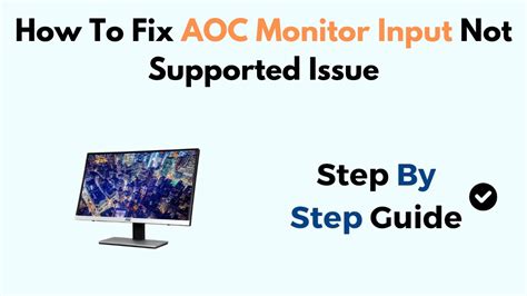 How To Fix Aoc Monitor Input Not Supported Issue Youtube