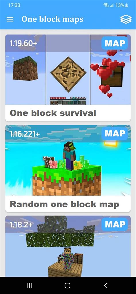 Descarga De Apk De One Block Maps For Mcpe Para Android