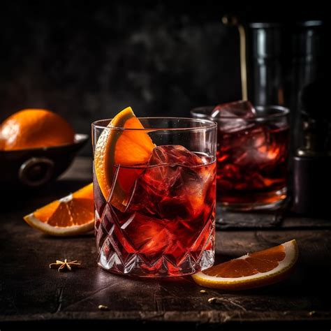 Premium AI Image Sophisticated Negroni Cocktail Made With Gin Campari