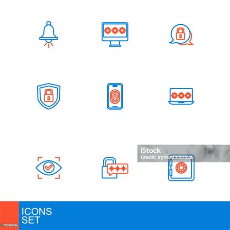 Set Line Safe Cyber Security Eye Scan Laptop With Password Shield Lock