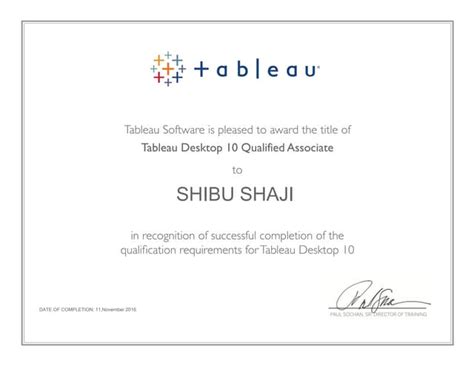 Tableau Certificate Ppt