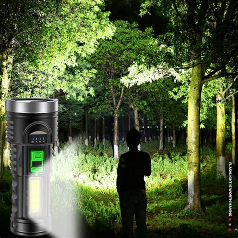 Lámpara Camping Linterna 4 Modos Led Antorcha Iluminación Exterior Para