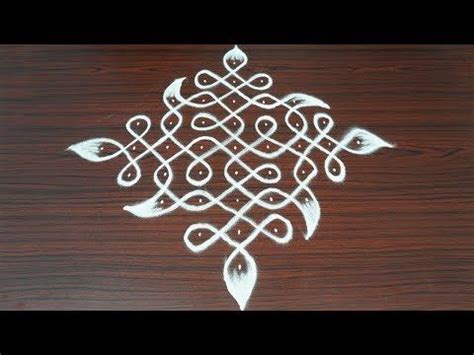Sikku Kolam With To Straight Dots Melikala Muggulu Designs Simple Rangoli Youtube