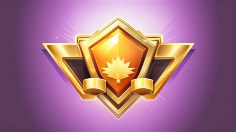 Premium Vector A Golden Shield With A Maple Leaf On It