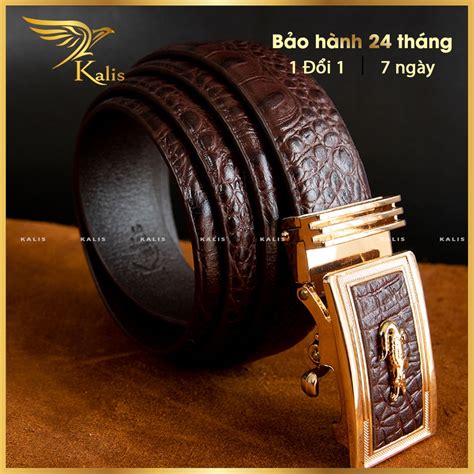 Mua Thắt Lưng Nam Da Bò Vân Cá Sấu Cao Cấp Chính Hãng Kalis Dây Lưng