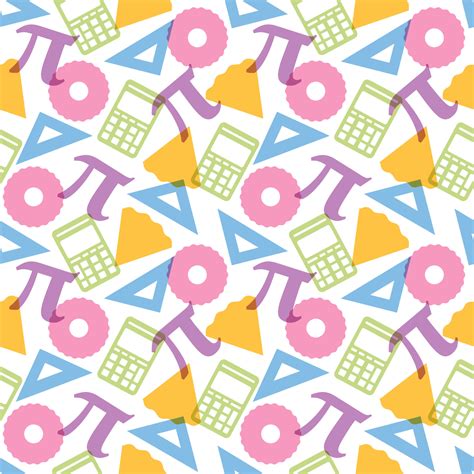 Pi Day Seamless Pattern Design With Mathematical Constants Or Baked Pie In Template Hand Drawn