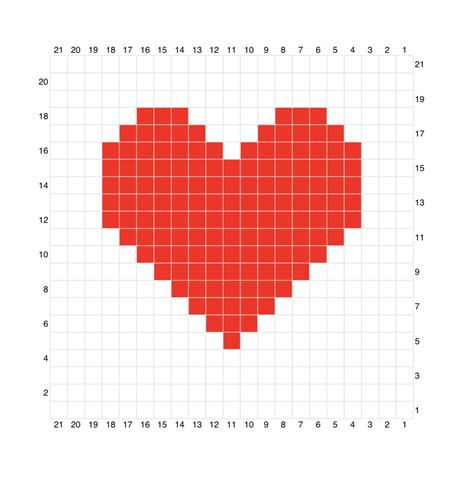 Free Heart Coaster Graph Pattern