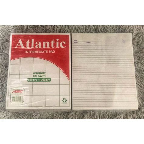 Intermediate Pad Paper Atlantic Shopee Philippines