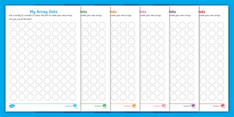 Colourful Array Dots Template Teacher Made Twinkl