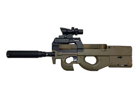 Пистолет пулемёт Fn P90 Tan с трассером — Детский оружейный магазин ПИФ ПАФ